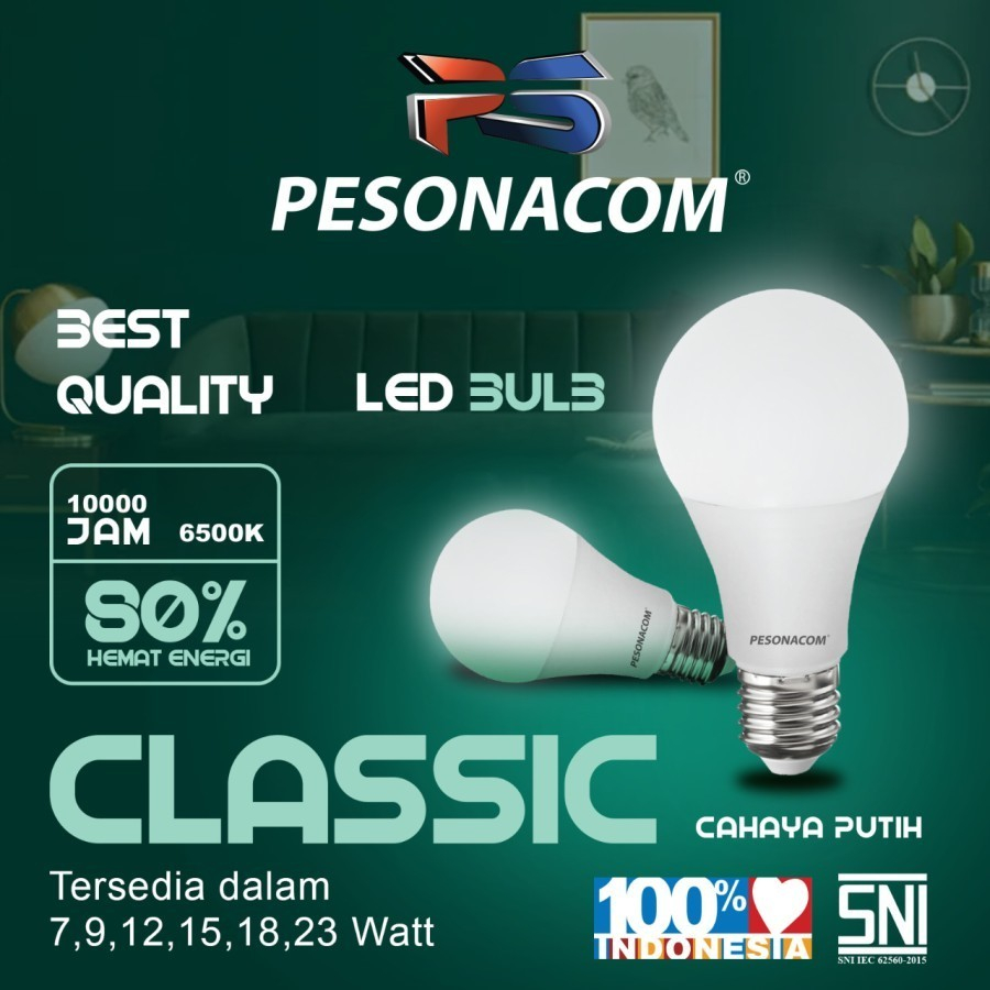 Jual Bohlam Lampu LED Bulb Rumah Kantor SNI Classic Termurah Pesonacom | Shopee Indonesia