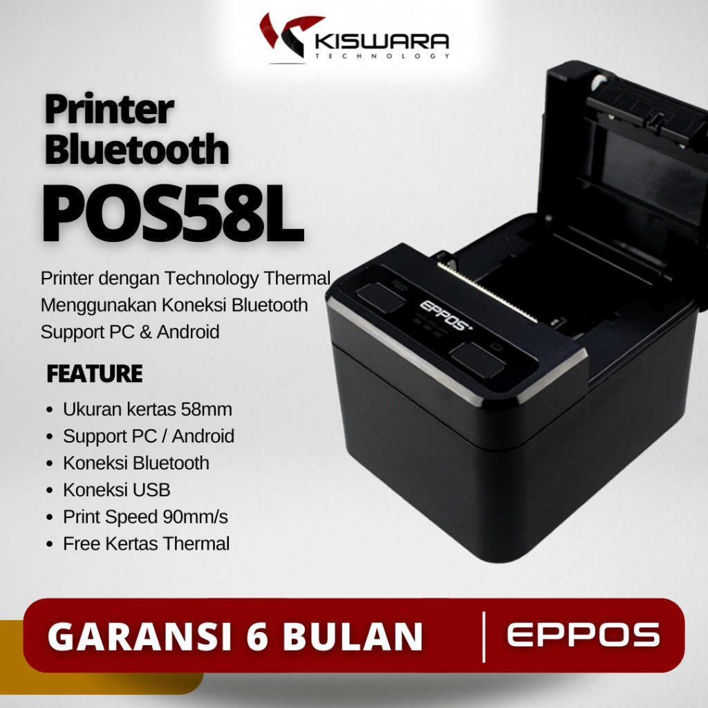 Jual Printer Thermal Minimalist Bluetooth Dan USB EPPOS 58mm POS58L | Shopee Indonesia