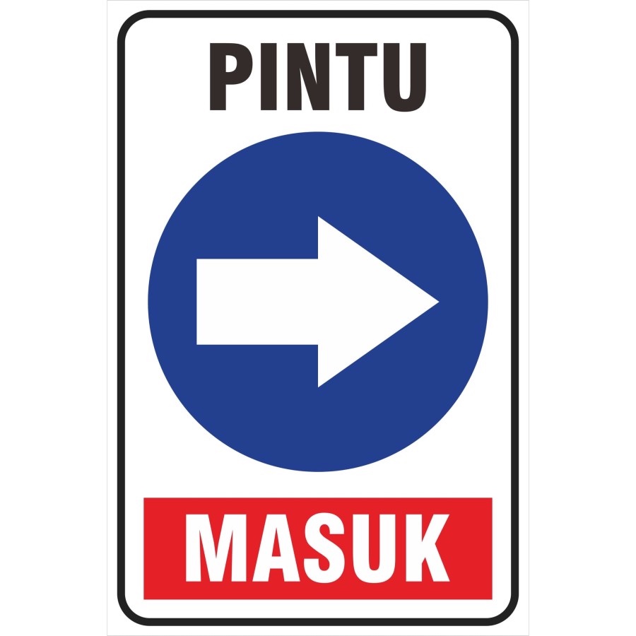 Jual STIKER SIGN PINTU KELUAR MASUK KELUAR UK. 70X50CM | Shopee Indonesia