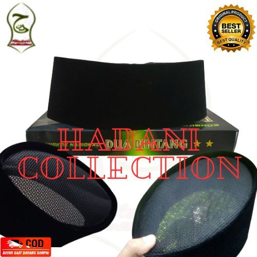Jual PECI SONGKOK KOPIAH HITAM POLOS FULL AC - PECI PRIA HITAM POLOS ...