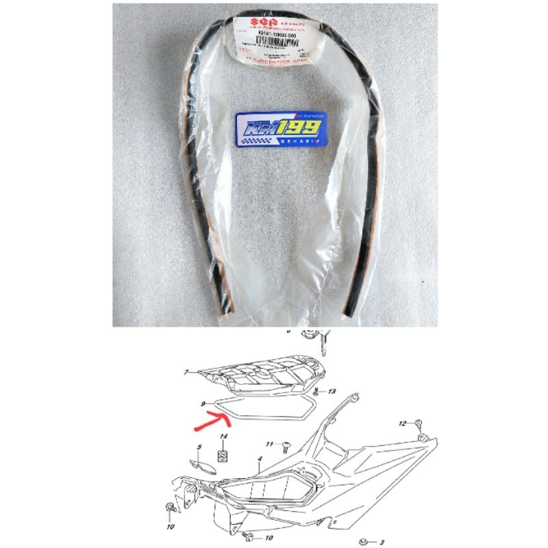Jual Karet Busa Lis Box Bagasi Depan Suzuki Satria FU FI Injeksi ...
