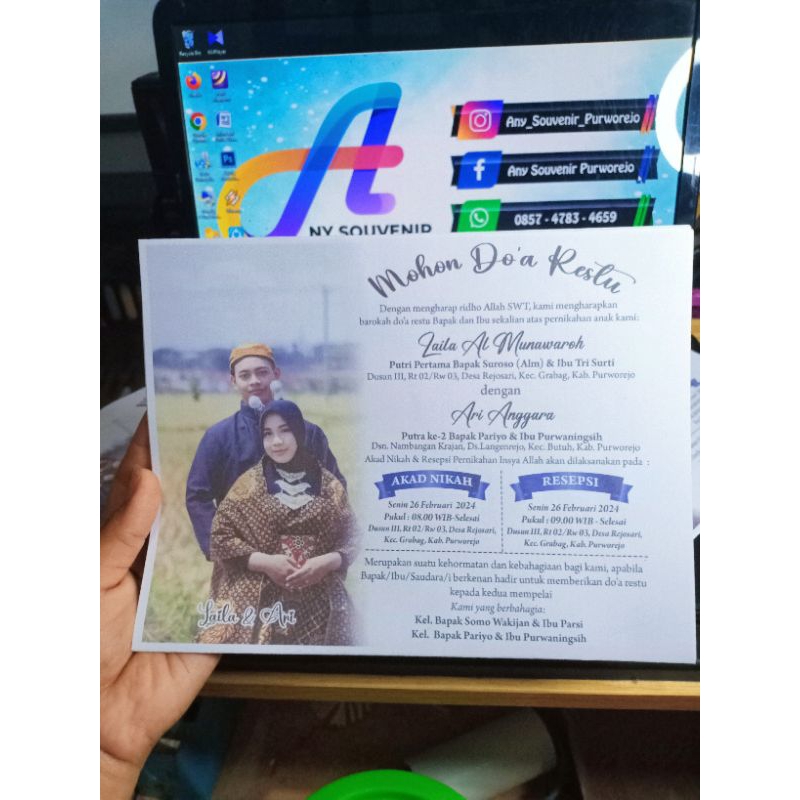 Jual CETAK UNDANGAN BESEK | UNDANGAN SOROGAN | UNDANGAN PUNJUNGAN ...