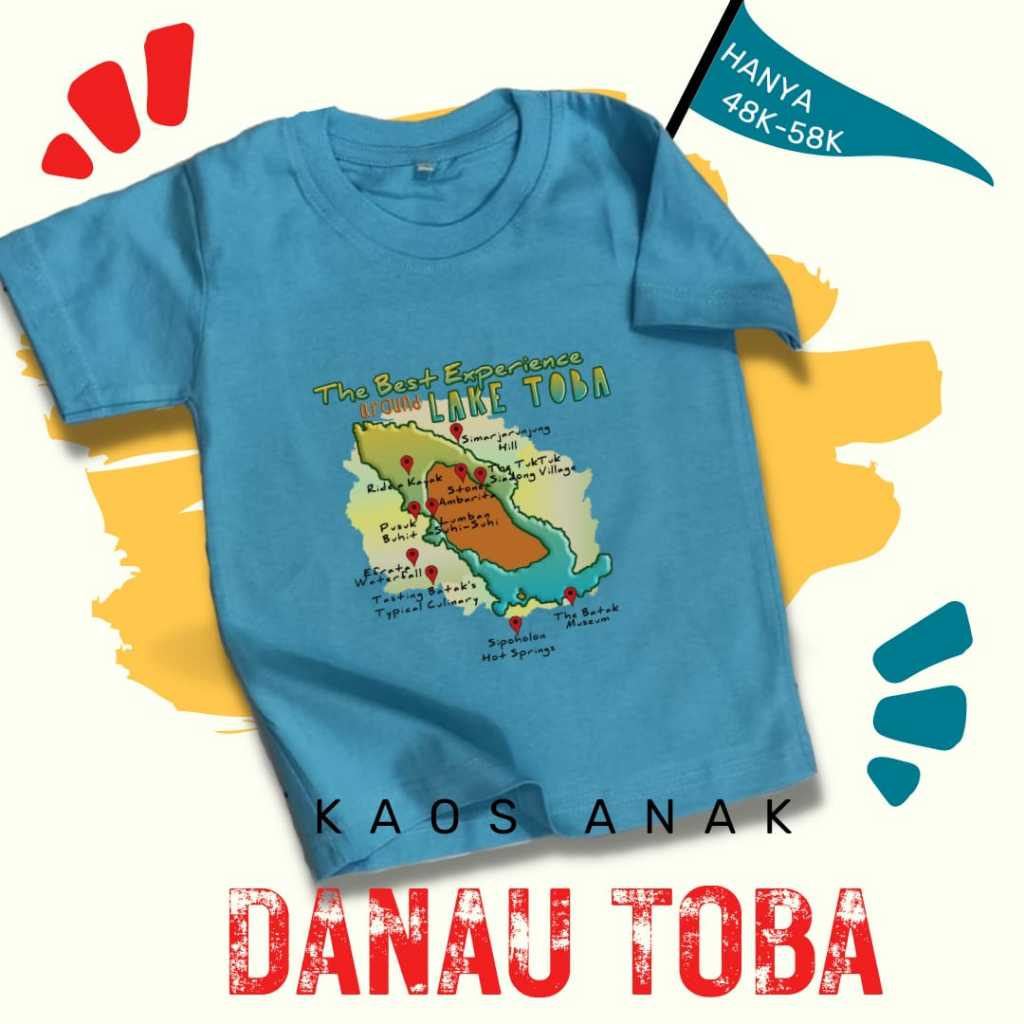 Jual Kaos Oleh-oleh Anak Danau Toba Spot Destinasi Wisata Alam Populer ...