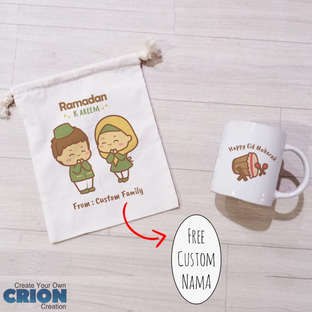 Jual Mug Hampers Idul Fitri/Lebaran/EID Mubarak Personalize Greeting ...