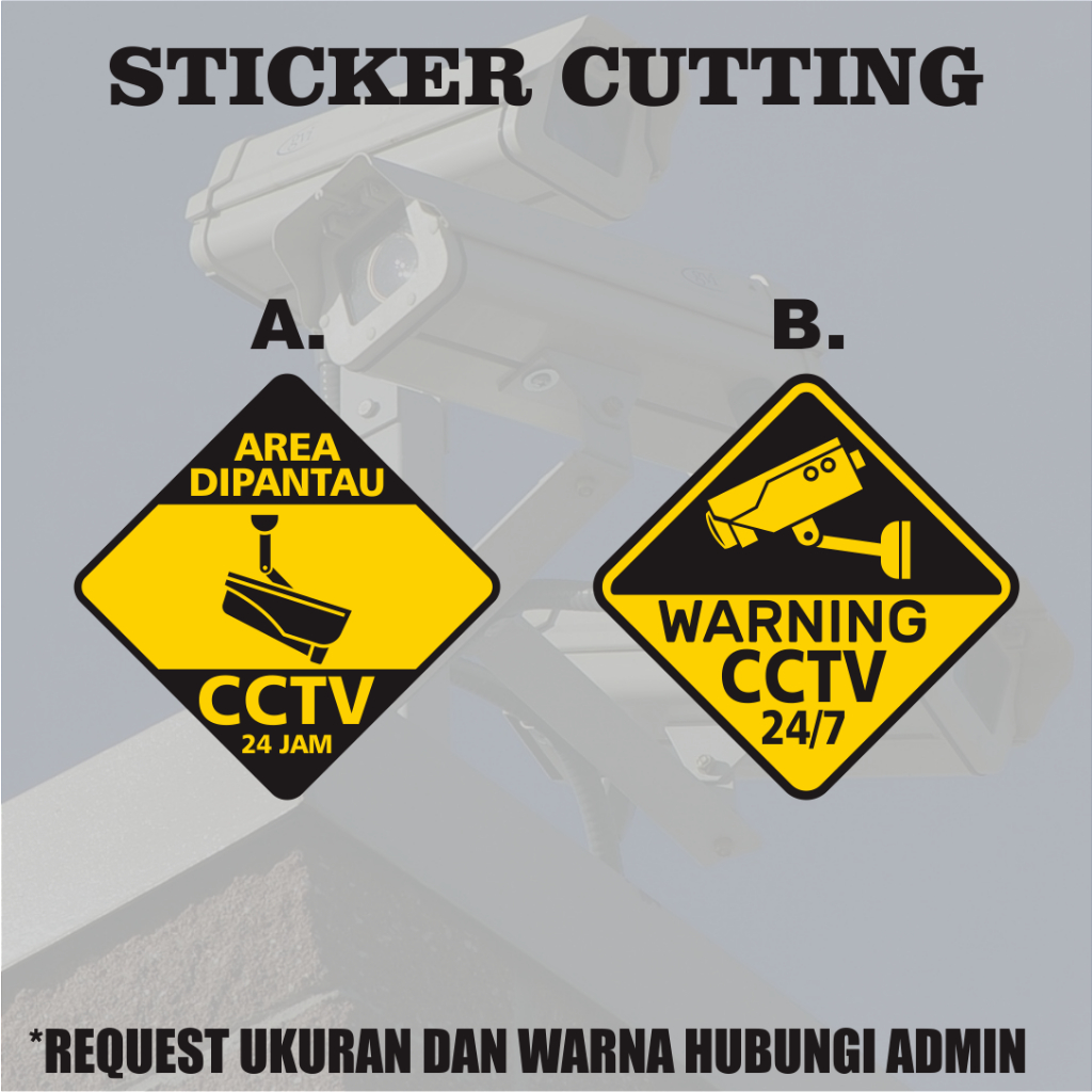 Jual Stiker CCTV 24 Jam / Sticker Cutting | Shopee Indonesia
