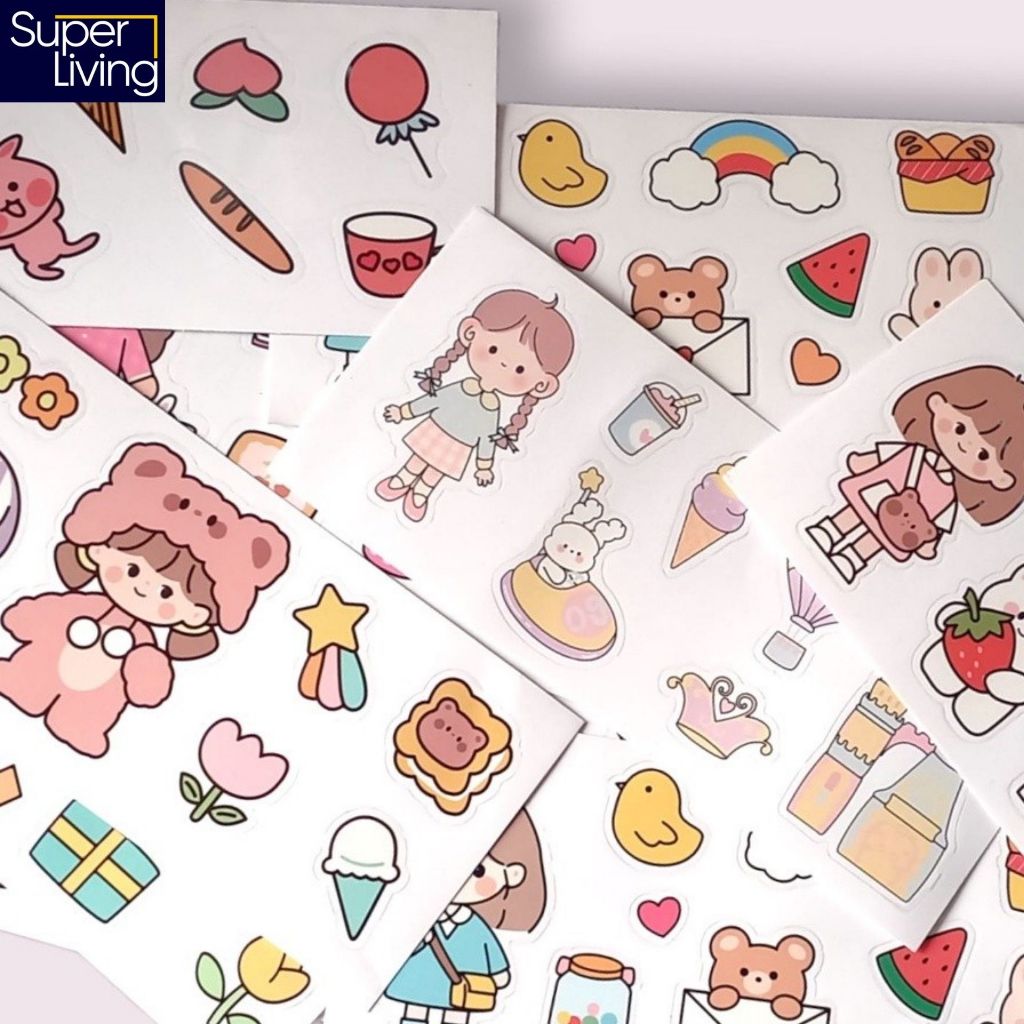 Jual Sticker Lucu 2D Stiker Botol Minum Viral Anak Label Karakter ...