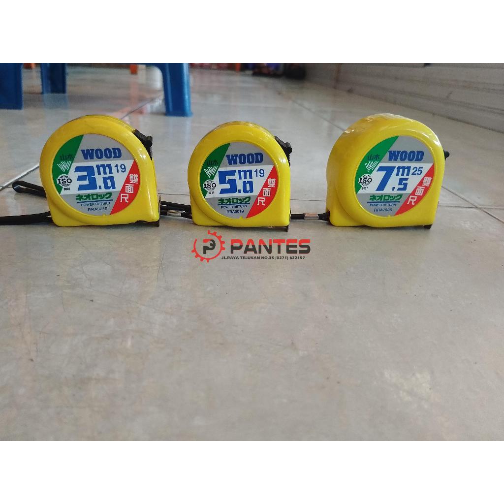 Jual Meteran / Roll Meter 2 Sisi merk WOOD 3MTR, 5MTR , 7.5MTR | Shopee ...