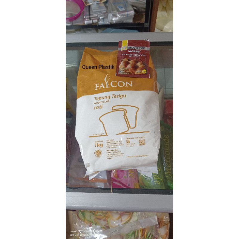 Jual Falcon roti tepung Terigu Protein tinggi Gratis Ragi Instan ...
