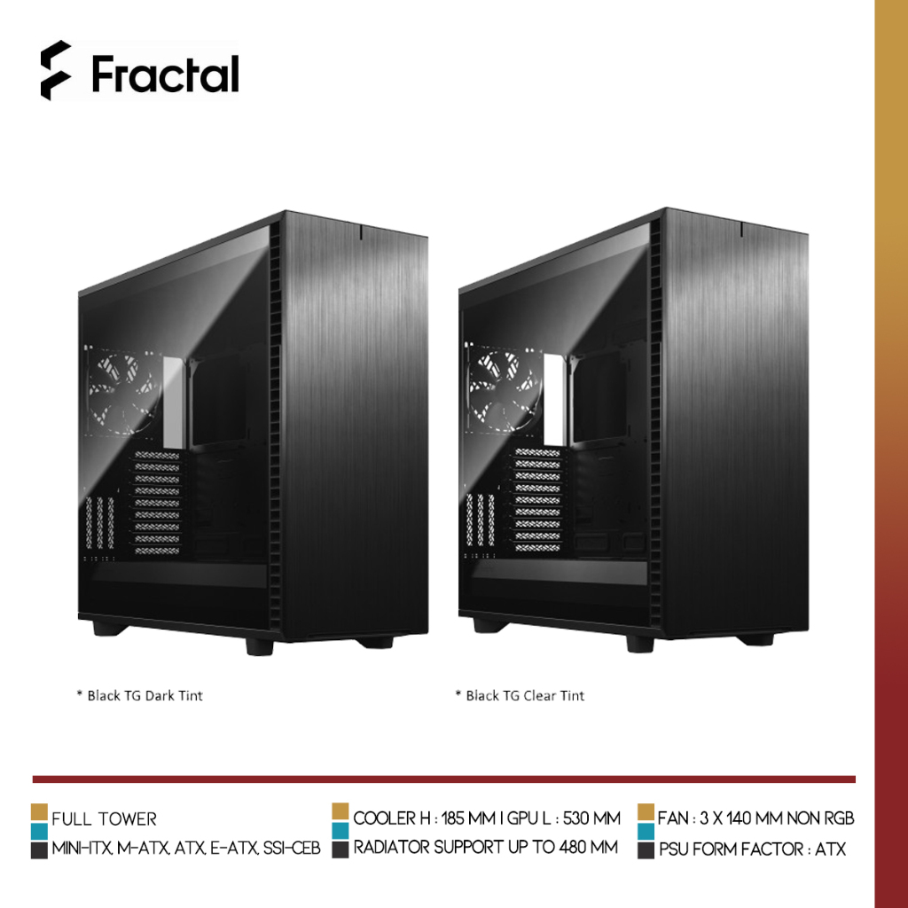 Jual FRACTAL DESIGN Define 7 XL | E-ATX Full Tower PC Case | Shopee ...