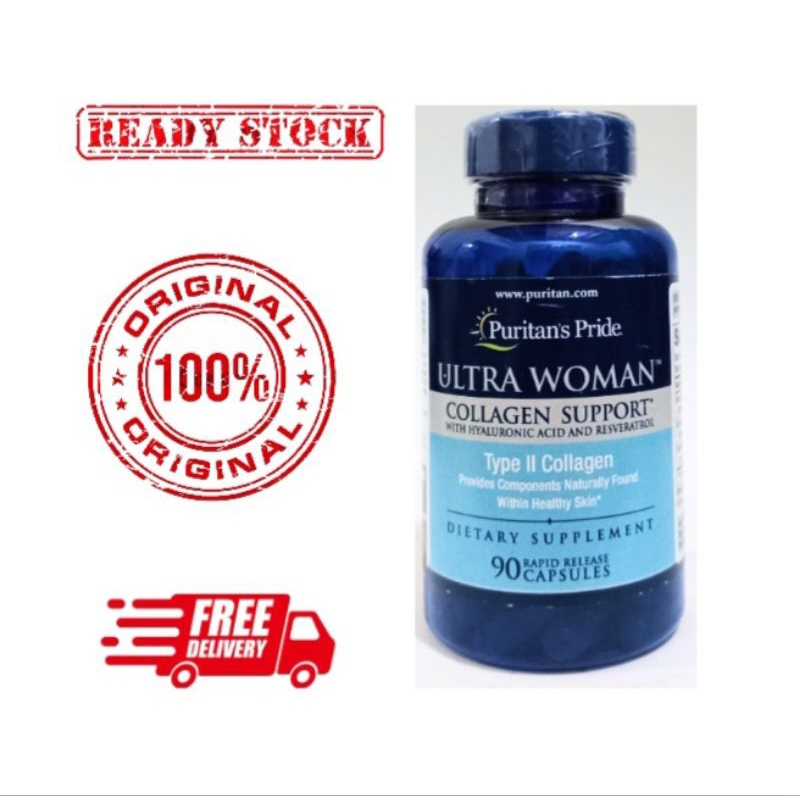 Jual Puritans Pride Ultra Woman Collagen Support Type II 90 Capsules ...