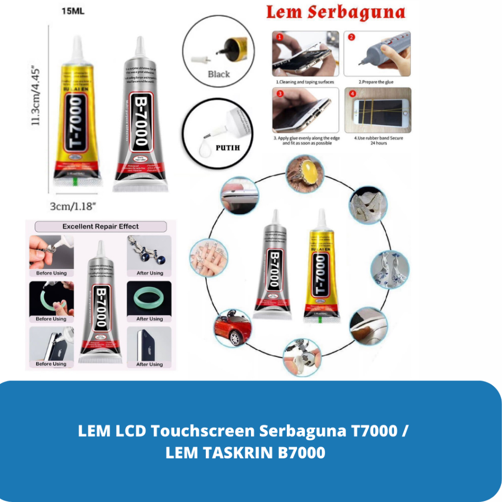 Jual LEM LCD Touchscreen Serbaguna T7000 / LEM TASKRIN B7000 | Shopee Indonesia