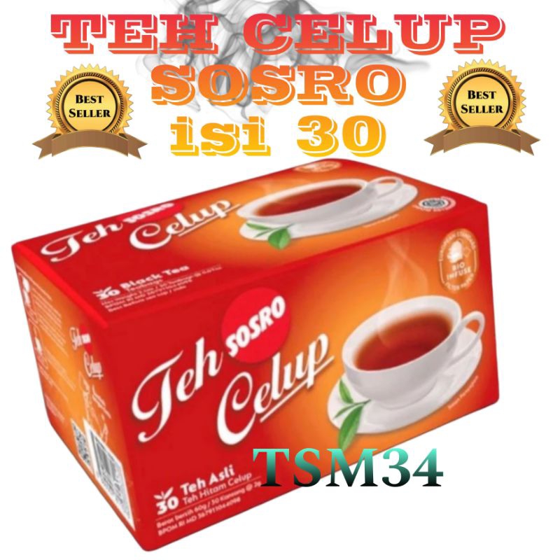 Jual Teh celup Sosro isi 30 teh Sosro isi 30pcs | Shopee Indonesia
