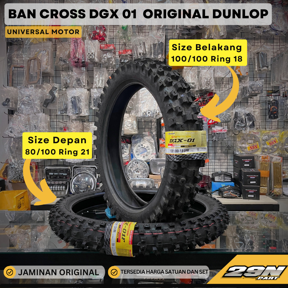 Jual BAN CROSS DUNLOP DGX 01 DEPAN BELAKANG 18-21 BAN TRAIL SET 18 21 ...
