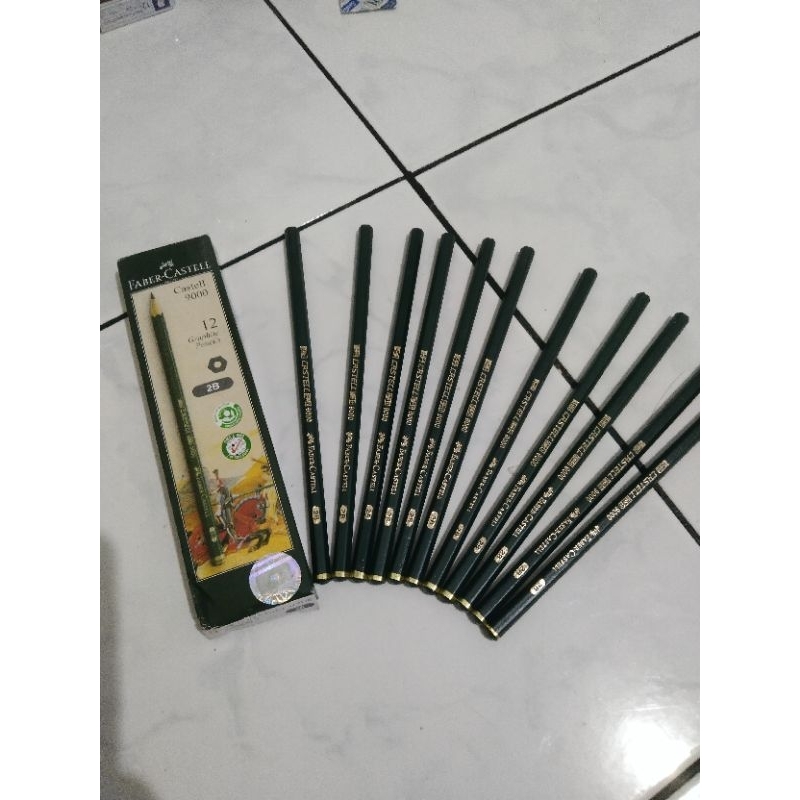 Jual pensil 2B FABER CASTELL original 1 PACK isi 12 pcs | Shopee Indonesia