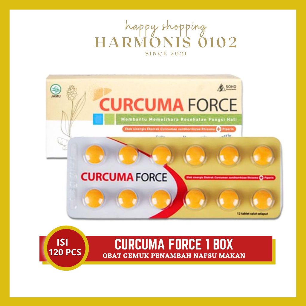 Jual Curcuma Force 1 Box Penambah Nafsu Makan Dewasa Suplemen Gemuk ...