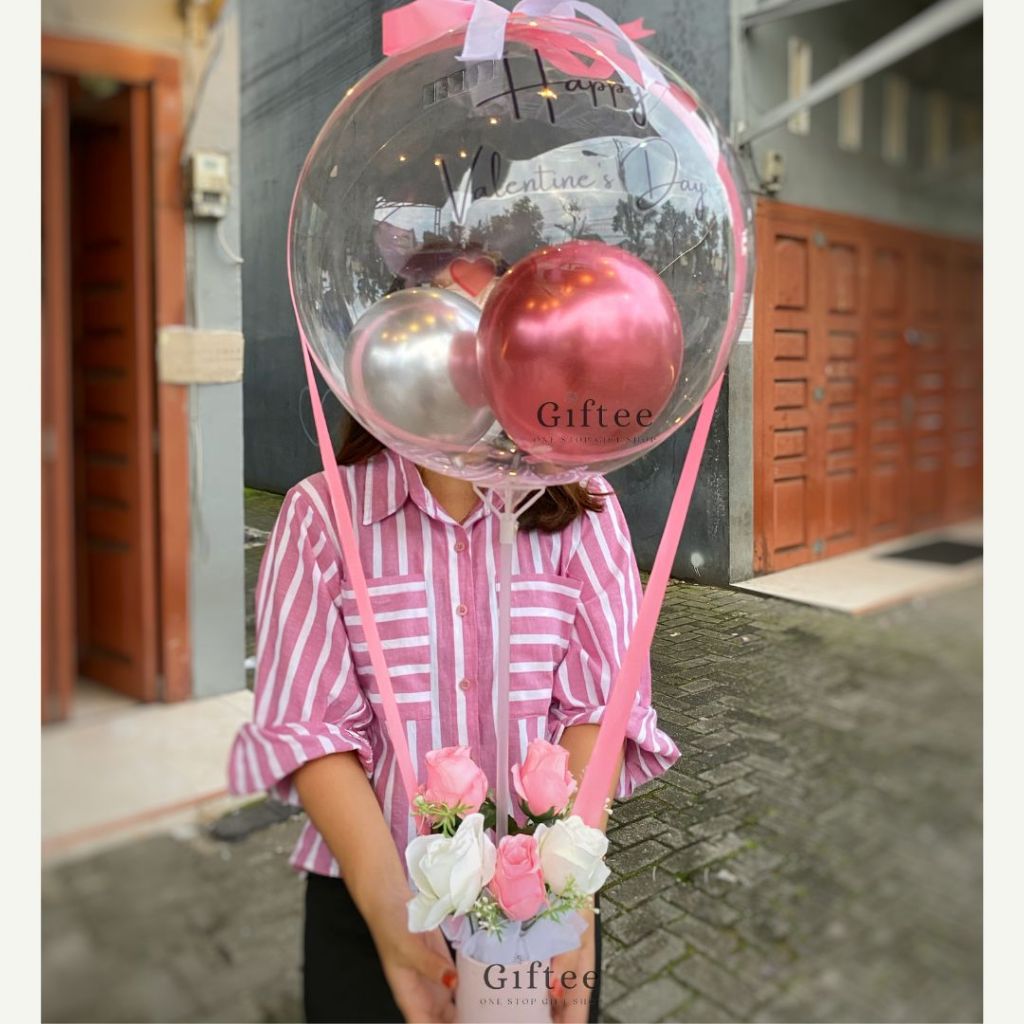 Jual BUKET BUNGA BALON BLOOM BOX FLOWER BALLOON BOUQUET BUCKET FLOWERS ...