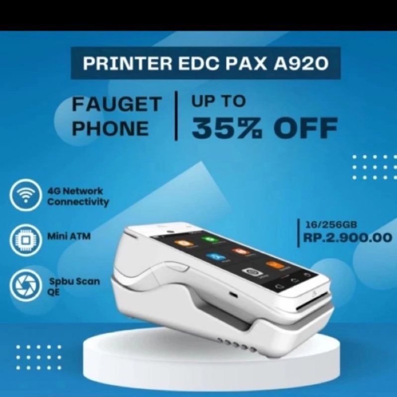 Jual mesin printer android EDC A920 EDC PAC SPBU | Shopee Indonesia