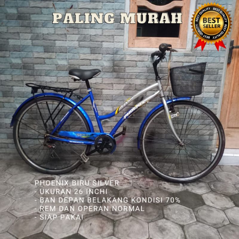 Jual Sepeda wanita cewek perempuan keranjang dewasa ukuran 26 bekas ...