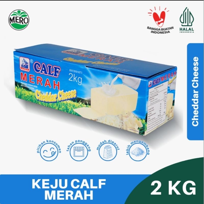 Jual KEJU CALF CHEESE MERAH / KEJU CALF CHEESE MENTARI 2 Kg CHEDDAR ...