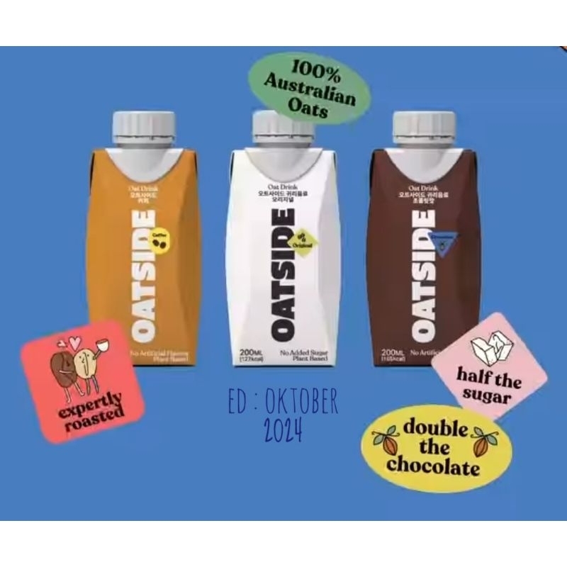 Jual Oatside Mini Oat Milk 200ml Barista Blend Coffee Chocolate ...