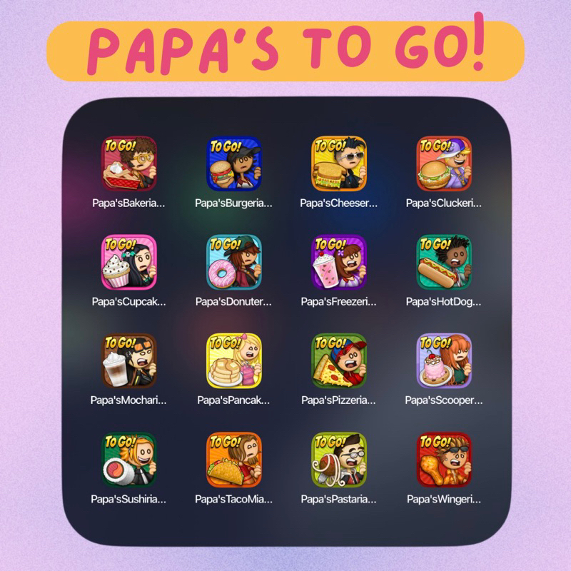 Jual Games Ios Andro — Papa's To Go Series | Bundle All Apk | Shopee Indonesia