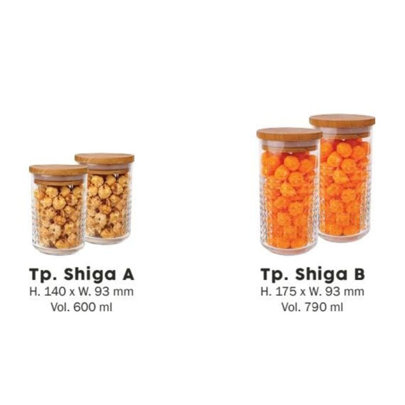 Jual Dlx Toples Kaca Shiga A Seal / Shiga B Seal / Stoples Tutup Kayu Kedap Udara 600ml Dan ...