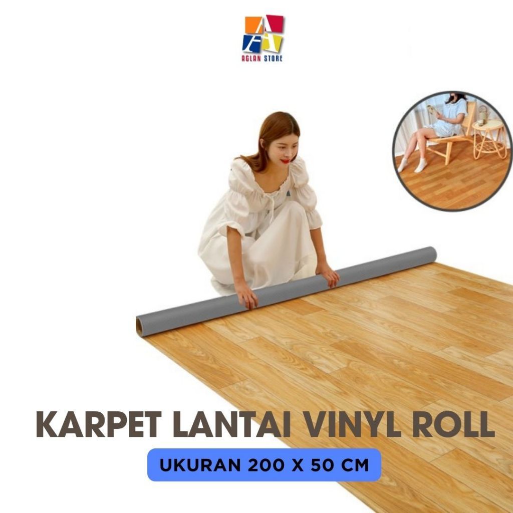 Jual Karpet vinyl roll alas lantai gulungan tebal 0,7 MM panjang 50 CM Lebar 2 METER | Shopee ...