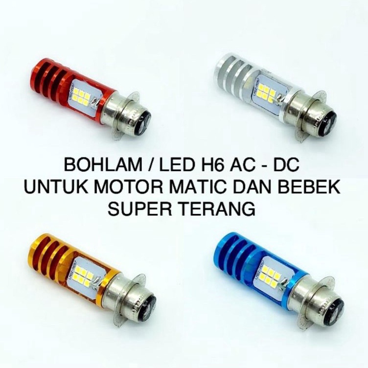 Jual FnQ BOHLAM LAMPU LED MOTOR H6 AC DC UNIVERSAL MOTOR MATIC BEEBK ...