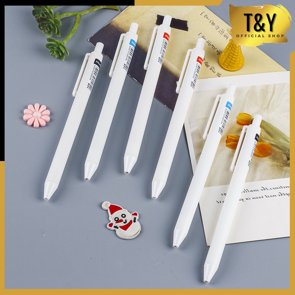 Jual T&Y Pena Gel 0.5mm Pulpen Warna Tinta Hitam Biru Pena Cetekan ...