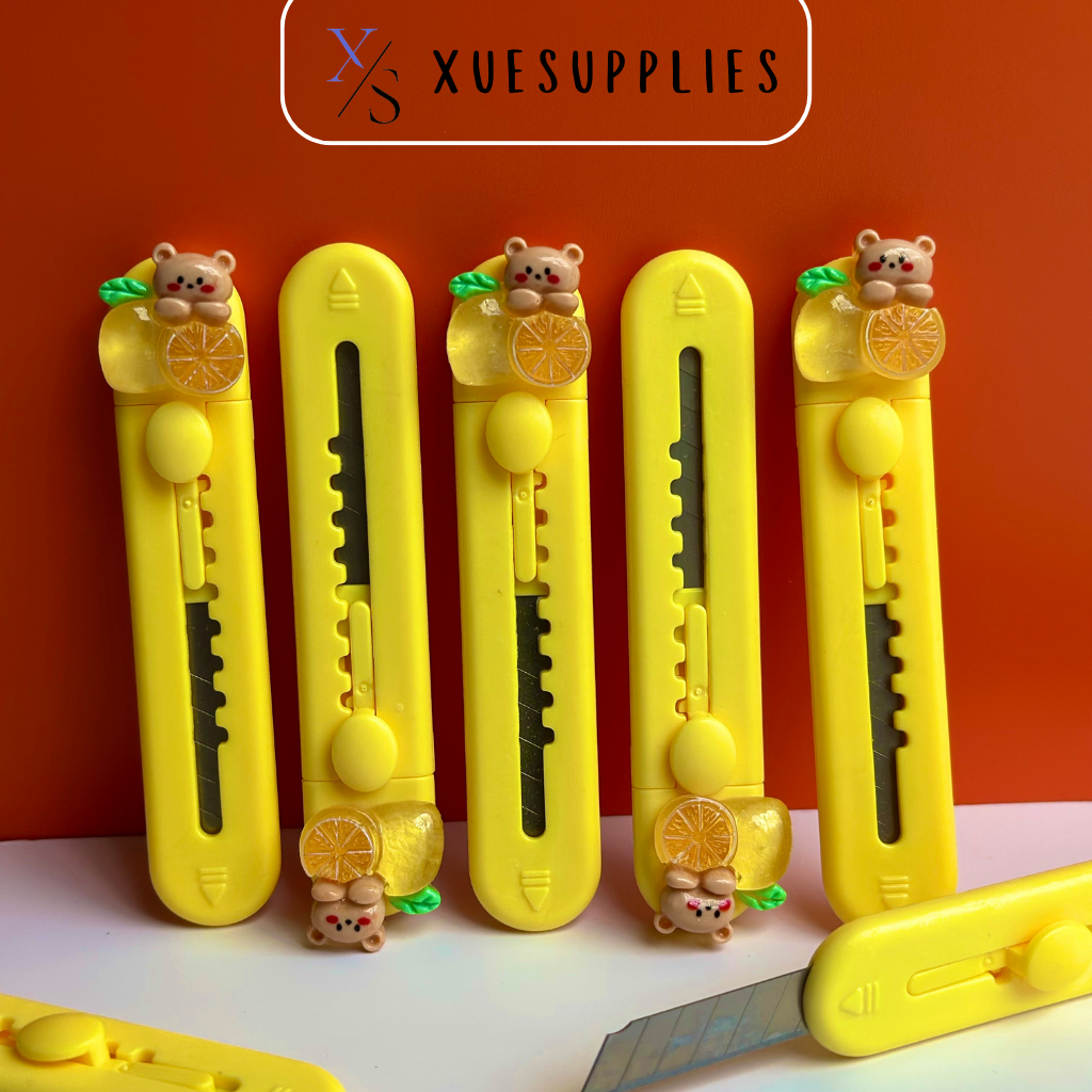 Jual Mini Cutter Aesthetic Lucu Portable Karakter Lemon Pemotong Kertas ...