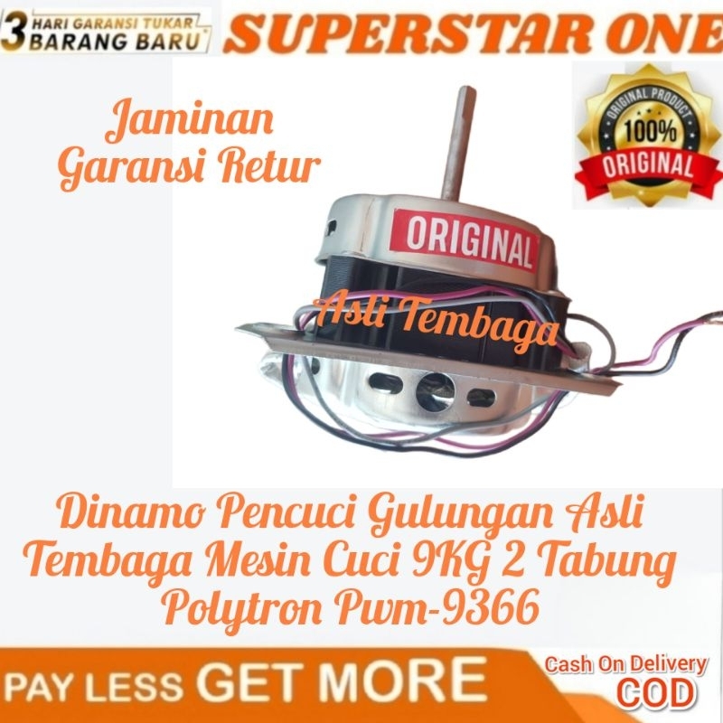 Jual Dinamo Pencuci Gulungan Asli Tembaga Mesin Cuci 9KG 2 Tabung ...