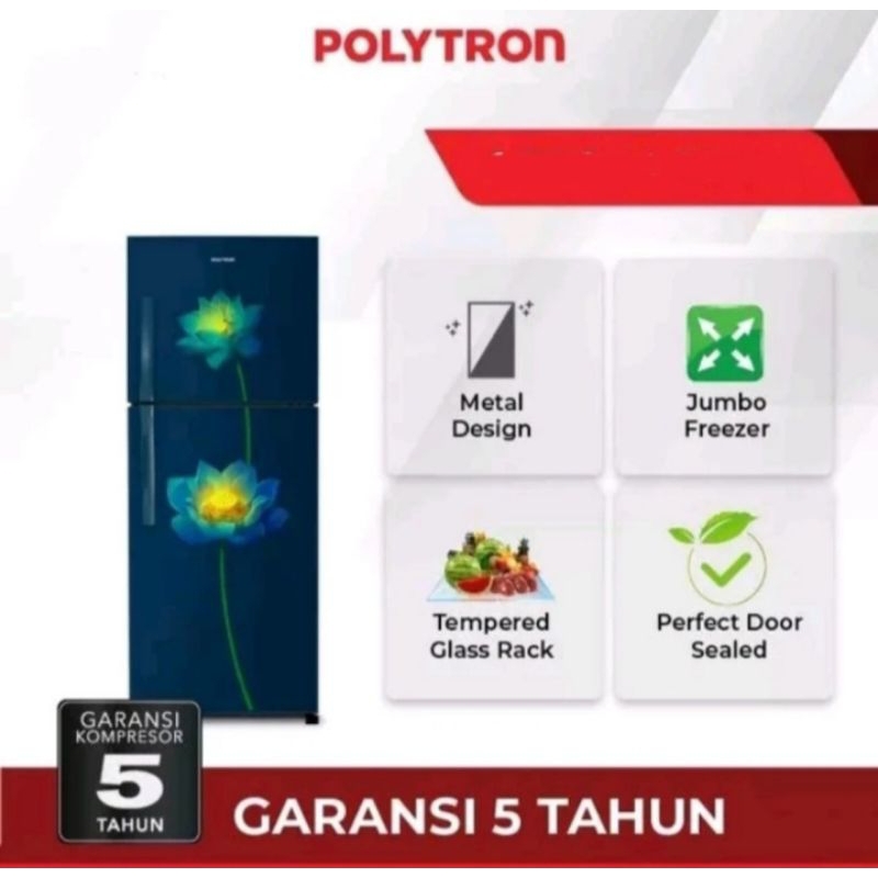 Jual Kulkas Polytron PRB-217 | 2 pintu PRB217 210L 210 liter lemari es ...