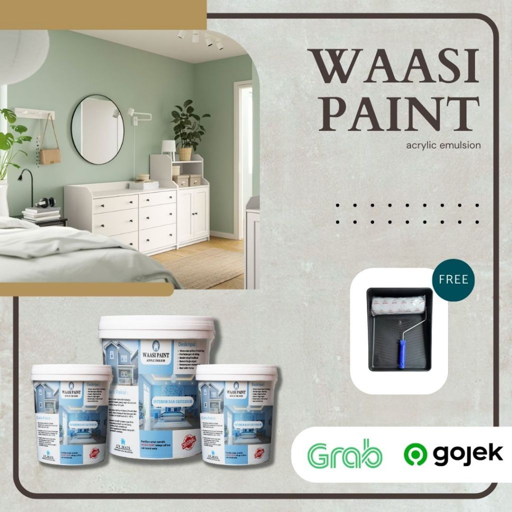 Jual [ FREE BAKI CAT + ROLL CAT ] Cat Dinding 20 Kg Interior dan ...