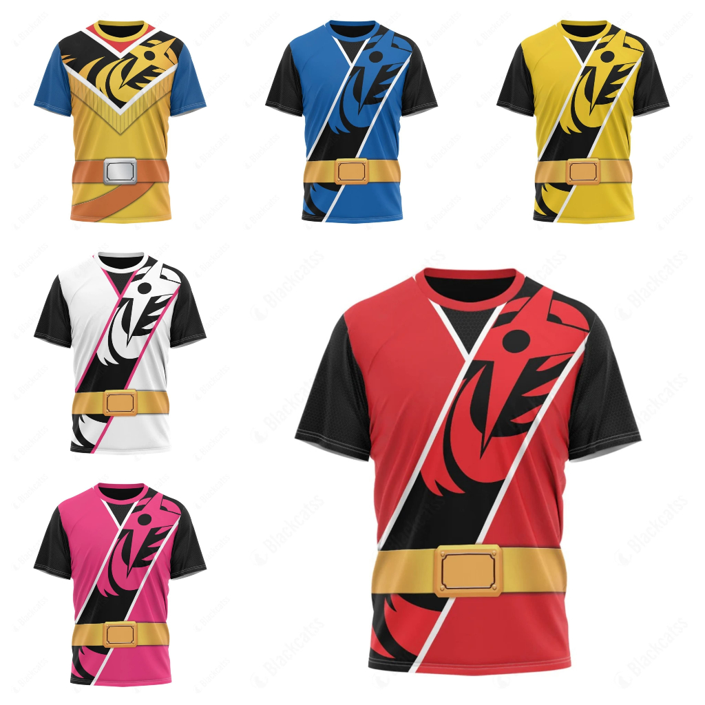 Jual Kaos Power Rangers Ninja Steel Kaos Anak Shuriken Sentai Ninninger ...