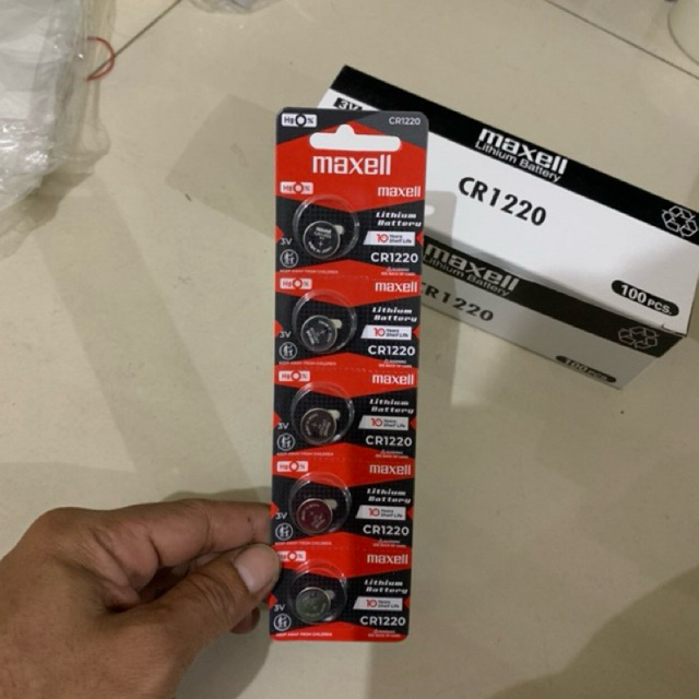 Jual BATERAI MAXELL CR1220 ORIGINAL LITHIUM BATTERY 3V BATRAI CR 1220 | Shopee Indonesia