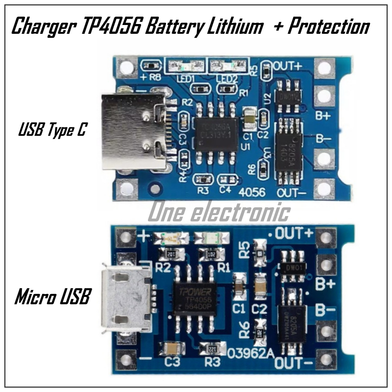 Jual Charger TP4056 Battery Lithium Ion 3.7V Charger + Protection ...