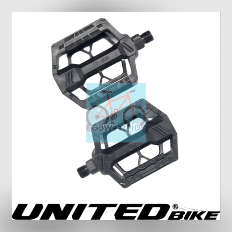 Jual Pedal Sepeda As Drat Besar United FP 808 PVC Hitam MTB Fixie Lipat ...