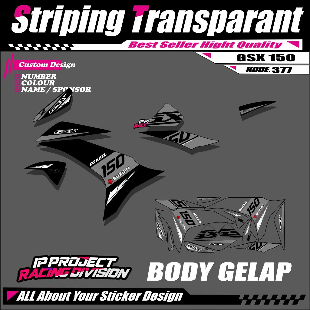 Jual GSX 150 (COD) STIKER STRIPING MOTOR SUZUKI GSX 150 - STIKER LIST ...
