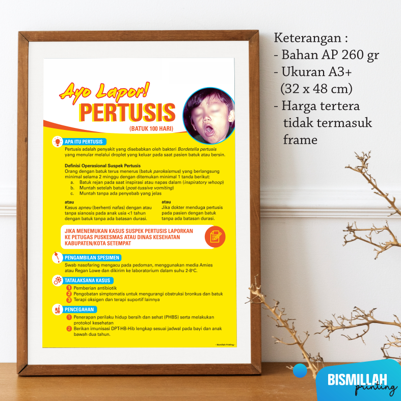 Jual Poster kesehatan Ayo Lapor Pertusis | Shopee Indonesia