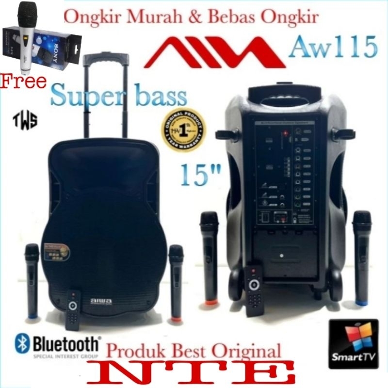 Jual Speaker Aktif portable Aiwa Aw115 15 inch Original extra super ...