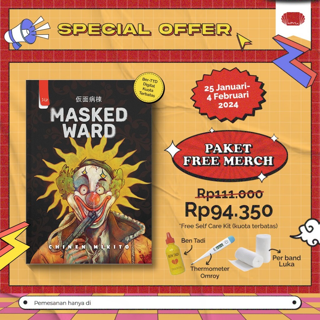Jual NOVEL MASKED WARD + BONUS - Chinen Mikito - Haru | Shopee Indonesia