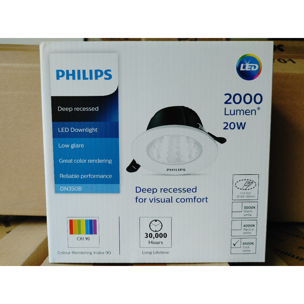 Jual PHILIPS DN350B LED20/ CW NW 20W D150 Downlight Deep Recessed | Shopee Indonesia