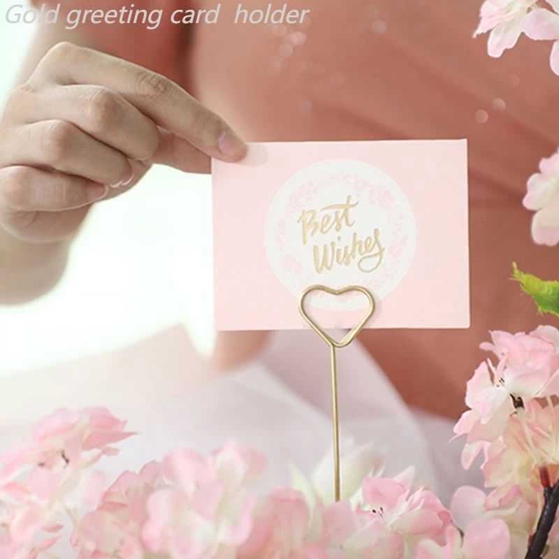 Jual Stick Kartu ucapan Gold greeting card holder | Shopee Indonesia