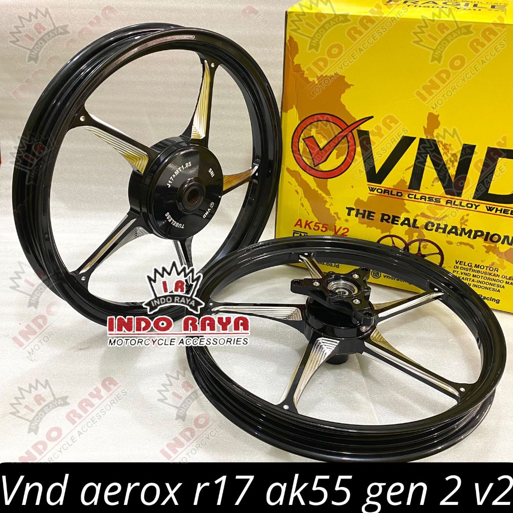 Jual velg pelek velek aerox 155 VND racing ak55 ring 17 gen 2 v2 lebar 185/215 1set depan ...