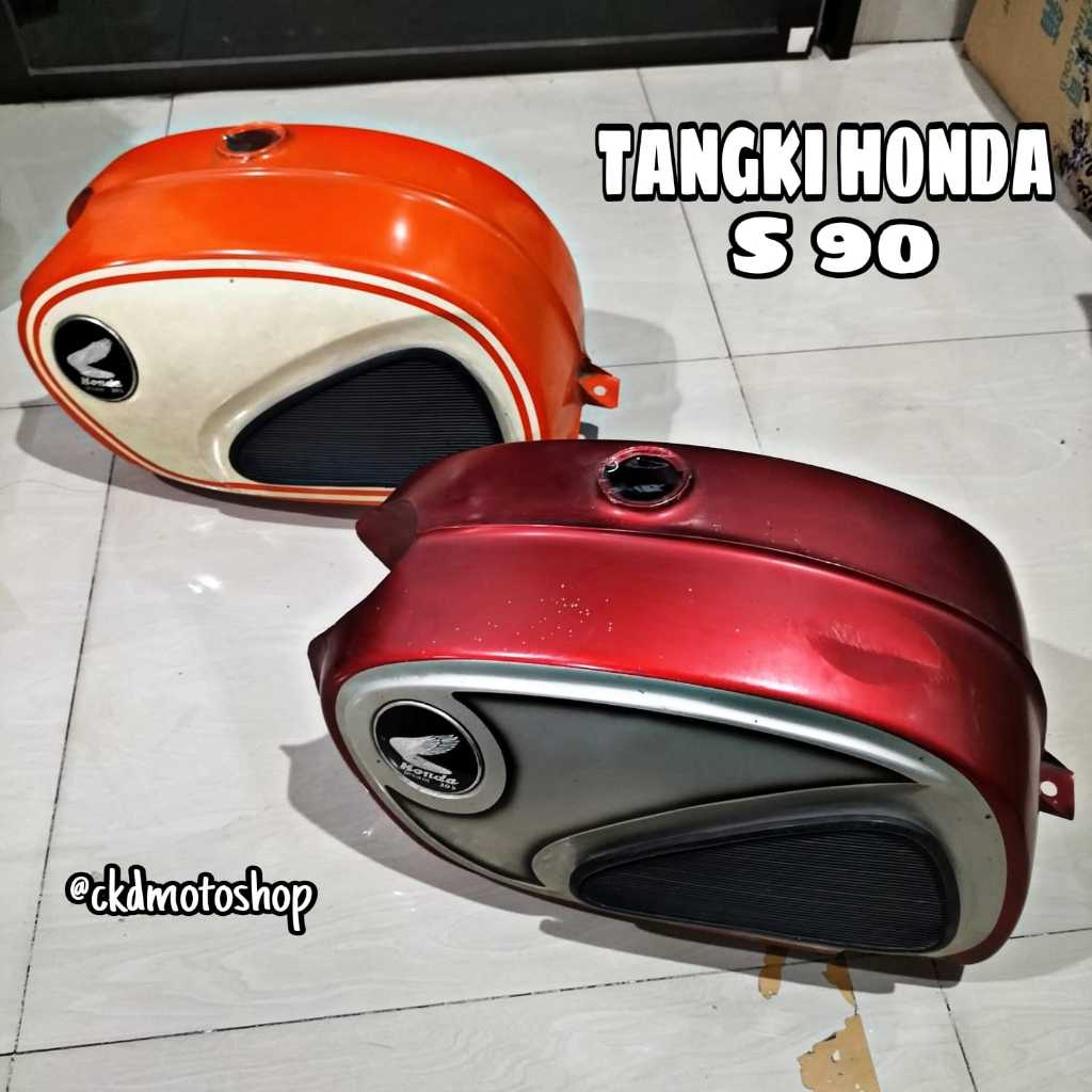 Jual TANGKI HONDA S90 IMPORT BARANG TEBAL cat oren dan cat merah ...