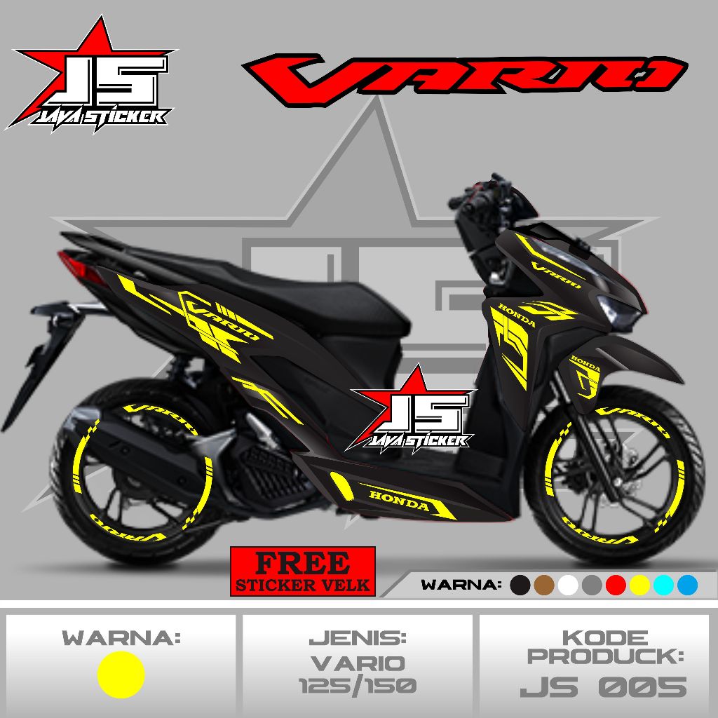 Jual Cutting Sticker - Aksesoris Motor Stiker Honda Vario 125 & 150 New Terbaru 2019 2020 2021 ...