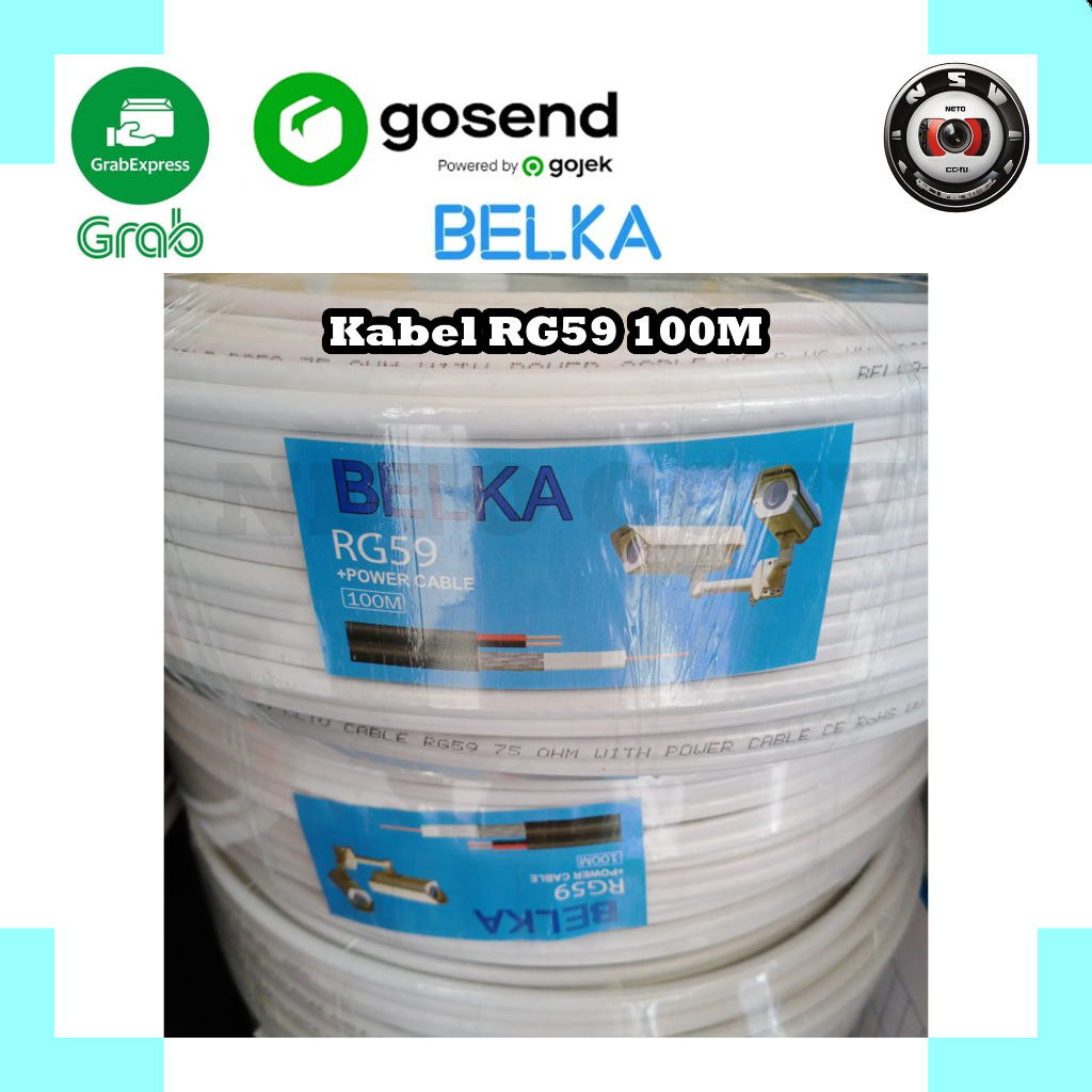 Jual KABEL CCTV RG59 + Power 100m BELKA KABEL Coaxial CCTV 2 Jalur ...