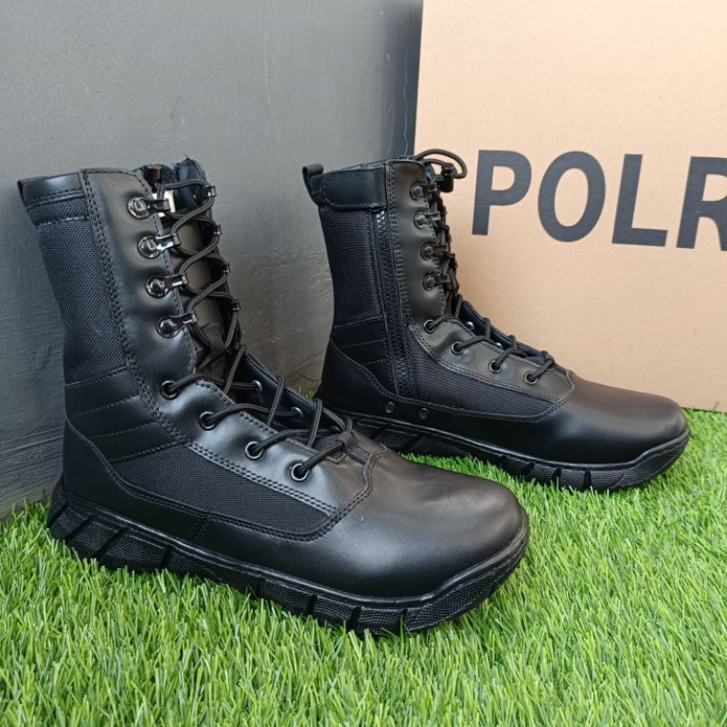 Jual Sepatu PDL Hitam Jatah POLRI Terbaru Tahun 2023 | Shopee Indonesia