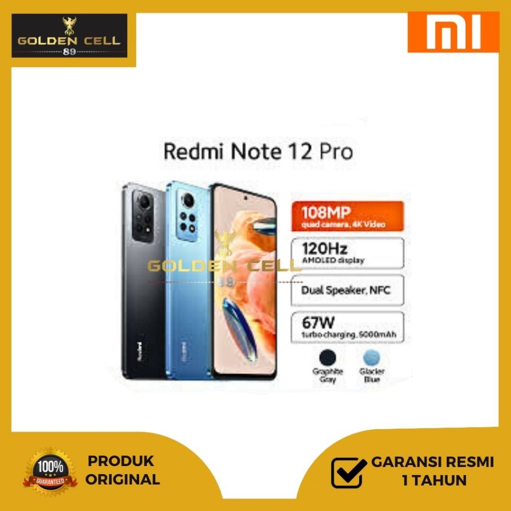 Jual XIAOMI REDMI NOTE 12 PRO 4G 6GB RAM+128GB ROM GARANSI RESMI (FREE ...