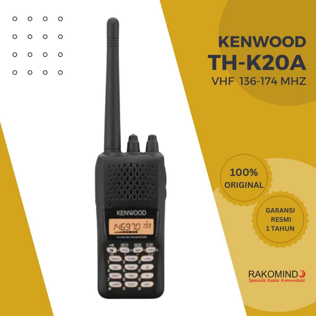 Jual HT Kenwood TH-K20A VHF 136-174 MHz Original HT VHF Kenwood THK20A ...